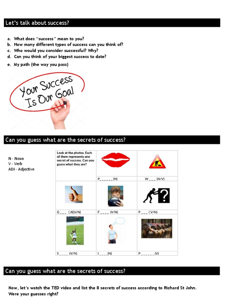 Lesson2 Listening B1 Success TEDTalks | PDF | Languages | Language Arts ...