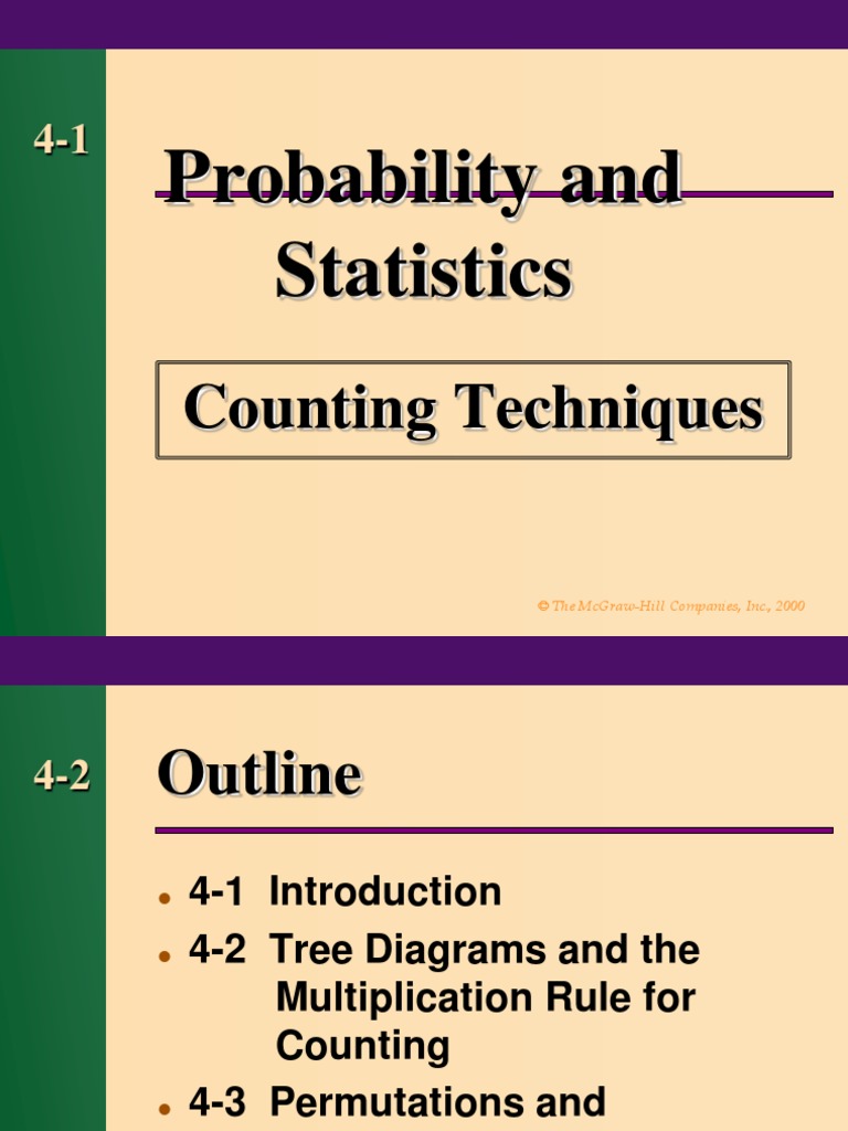Counting Techniques, Permutation, Combination and Venn Diagram | PDF ...