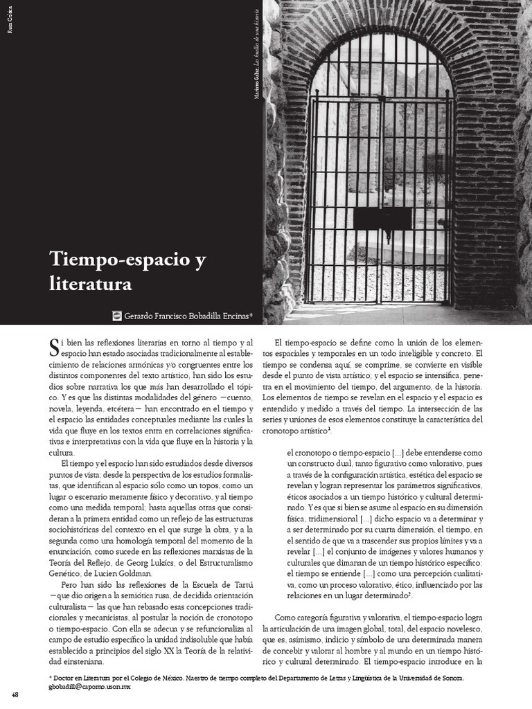 21-El Tiempo-Espacio en La Literatura | PDF | Hora | Espacio