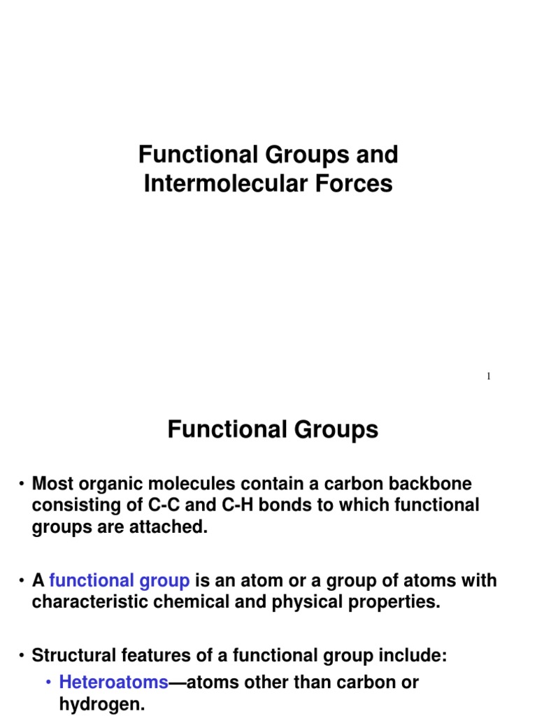 P3 Functional Groups | PDF | Intermolecular Force | Functional Group