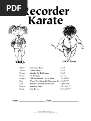 Le Music Cave Grade 2 Lesson 1 Q4 Karate Recorder Dojo 64 TWINKLE