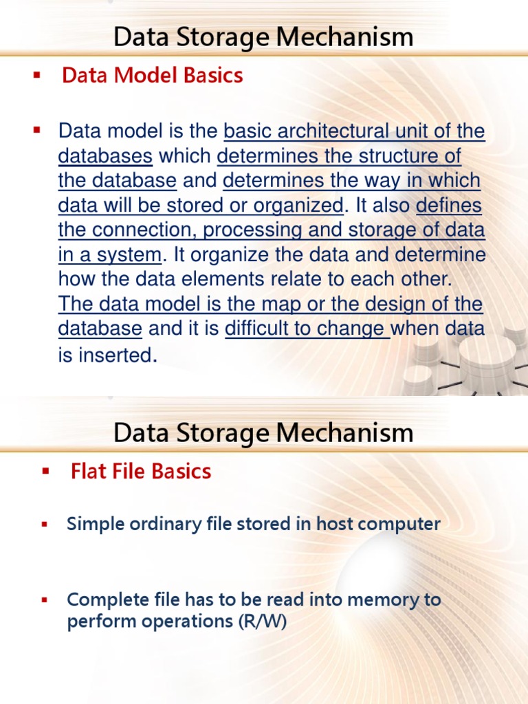 Data Storage Mechanism | PDF | Databases | Computer Data Storage