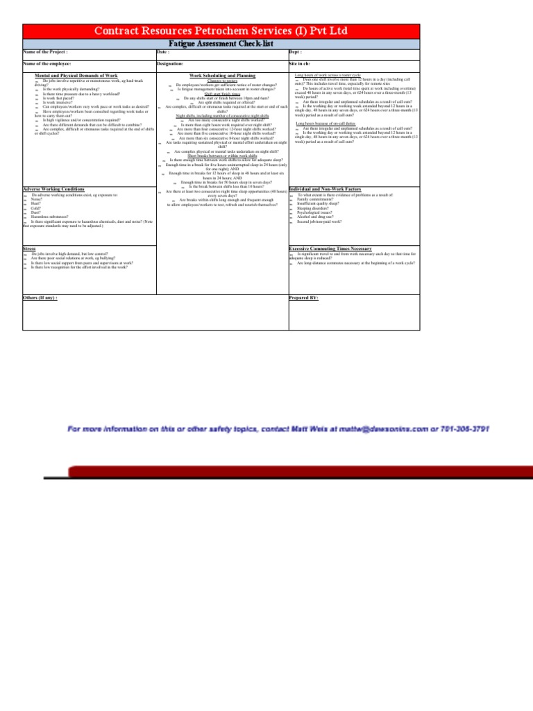 Contract Resources Petrochem Services (I) PVT LTD: Fatigue Assessment ...