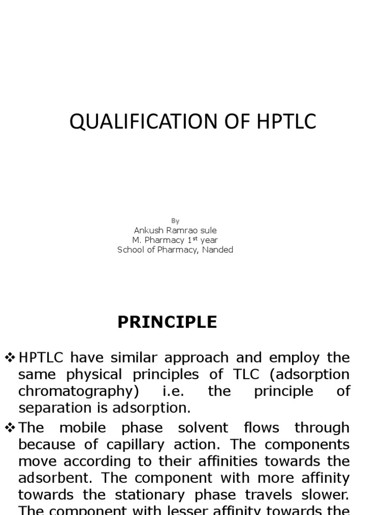 Qualification HPTLC | PDF | Chromatography | Scientific Techniques