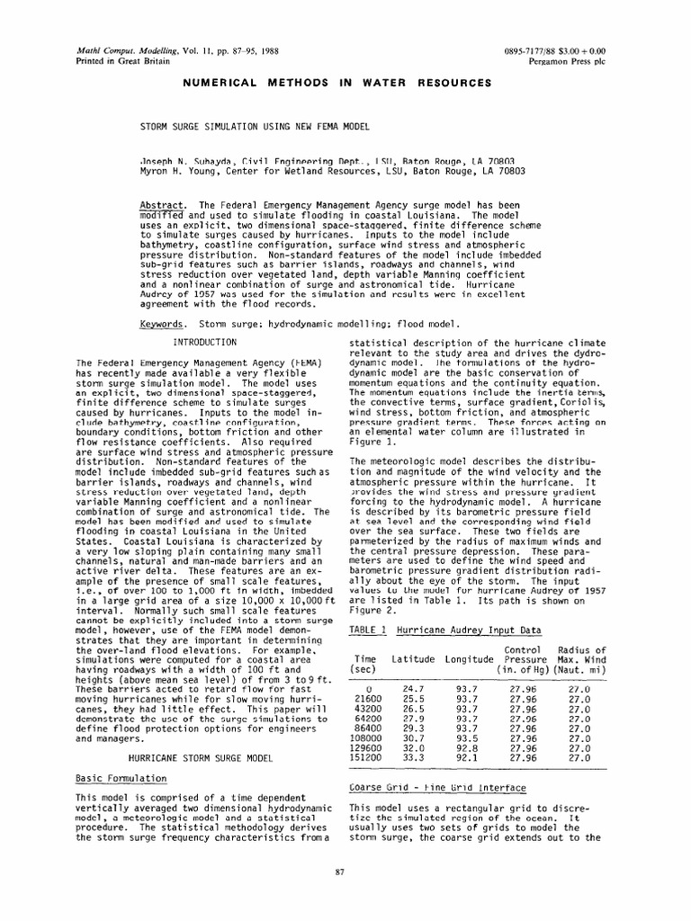 Storm Surge Simulation Using New FEMA M - 1988 - Mathematical and ...