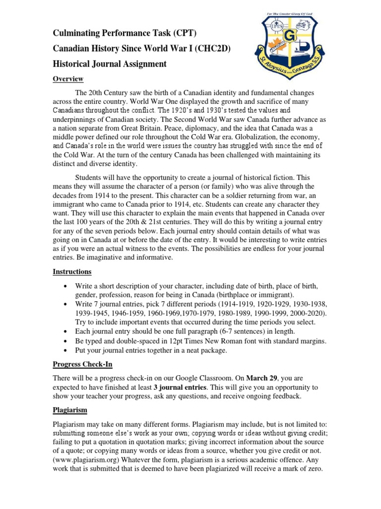 CHC2D CPT 2021 | PDF | Plagiarism | Canada