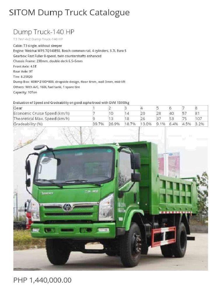 Dump Truck Catalog | PDF