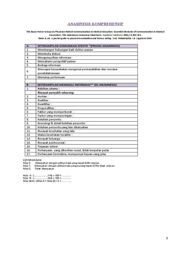 Borang Skill Lab | PDF