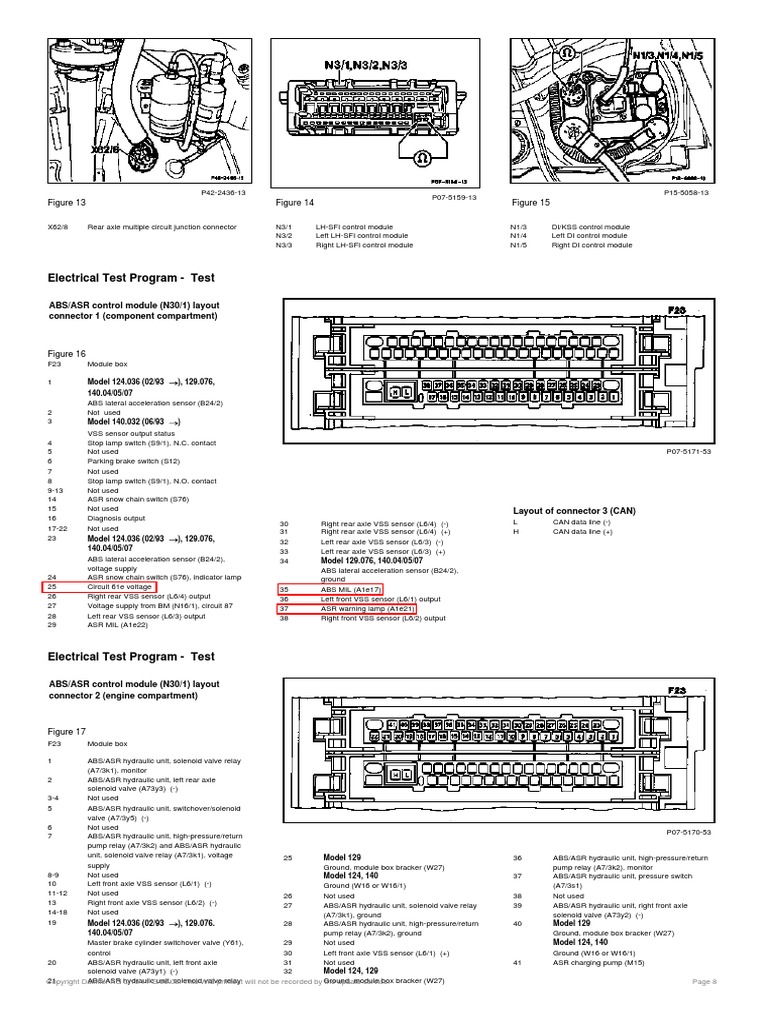 Electrical Test Program - Test: ABS/ASR Control Module (N30/1) Layout ...