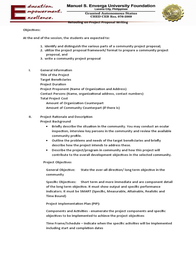 Community Project Proposal Guide | PDF | Project Management | Economies