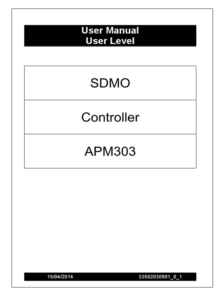 Sdmo Controller APM303: User Manual User Level | PDF | Electrical ...