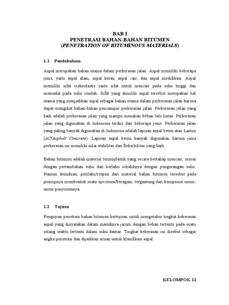 Modul A - Penetrasi Aspal | PDF