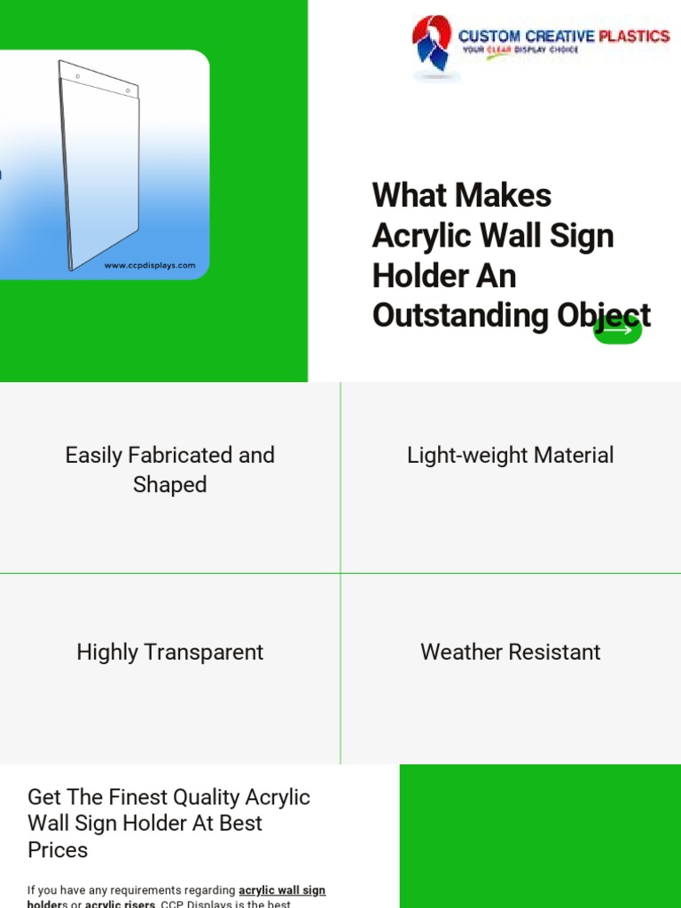 What Makes Acrylic Wall Sign Holder An Outstanding Object | PDF