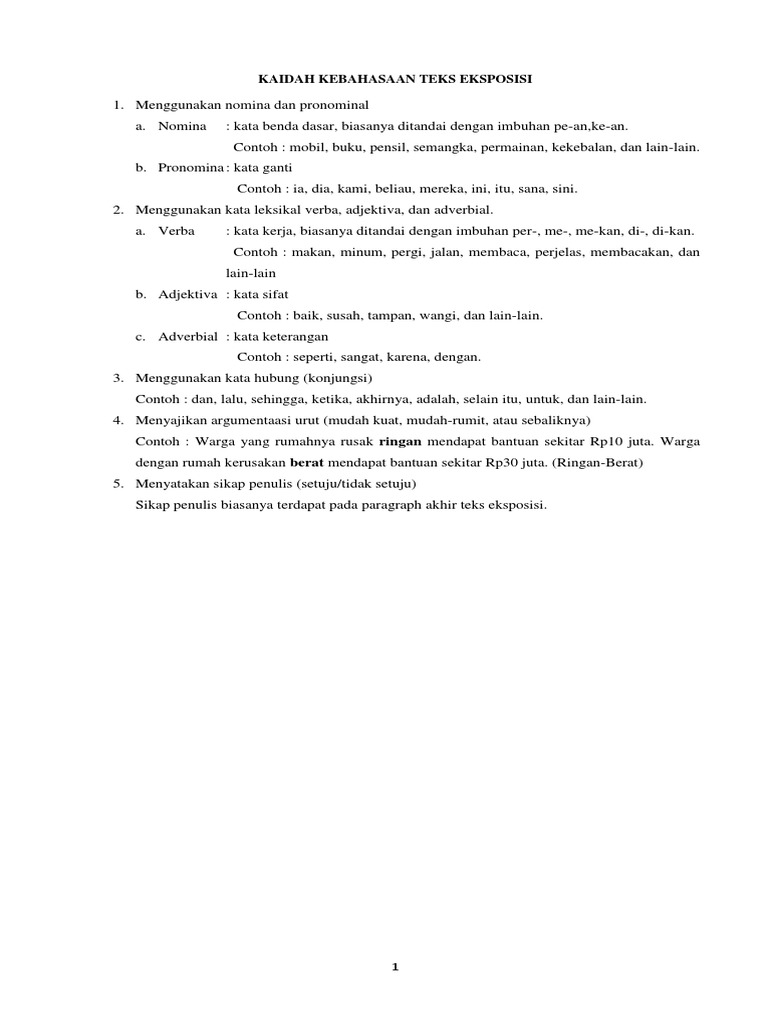 Panduan Analisis Teks Eksposisi | PDF
