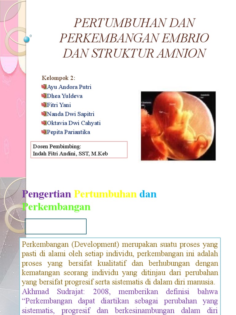 Pertumbuhan Dan Perkembangan Embrio | PDF
