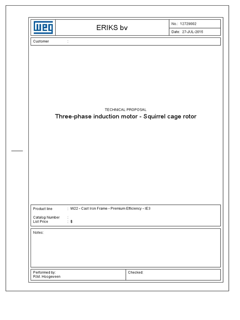 150 KW Motor Spec | PDF | Electric Motor | Electrical Engineering