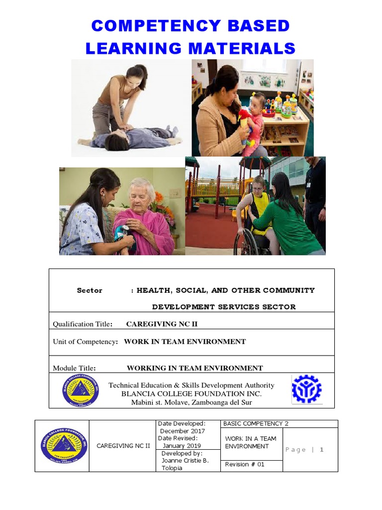 2 BASIC COMPETENCY Work in A Team Environment | PDF | Competence (Human ...