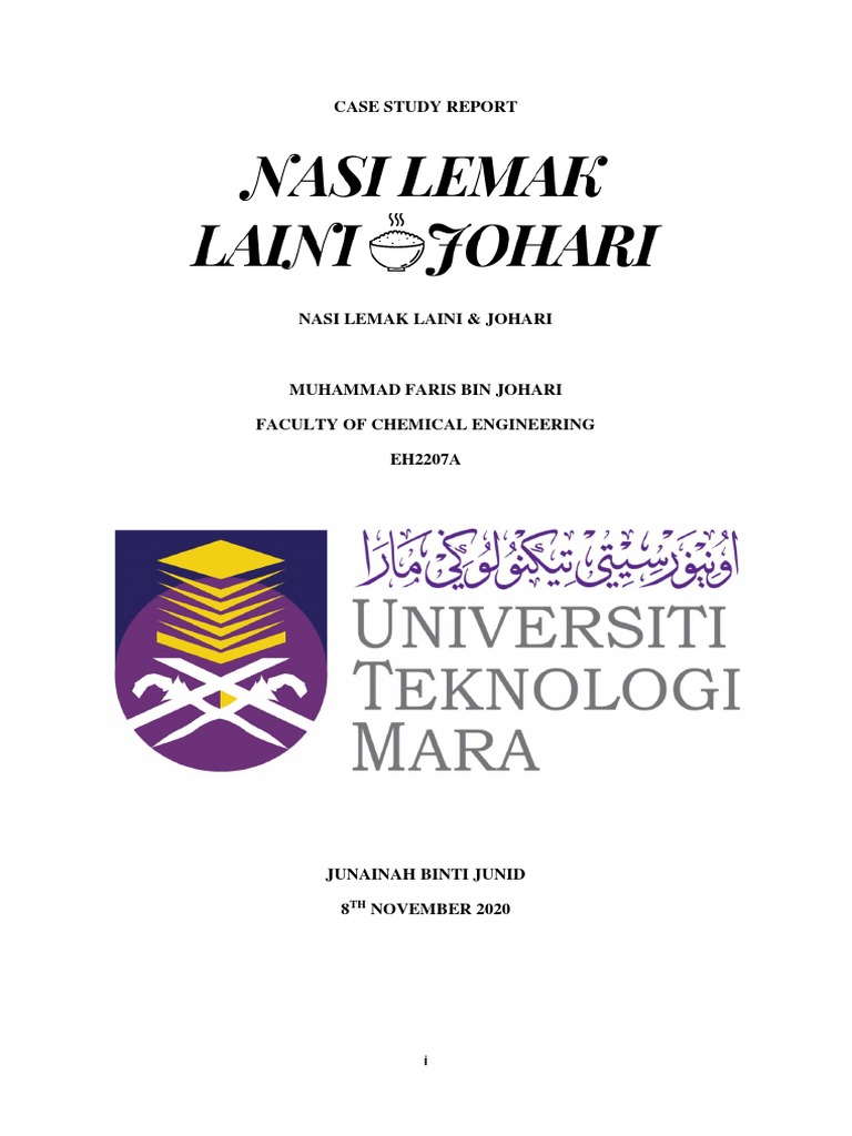Nasi Lemak Laini & Johari Case Study | PDF | Business | Foods