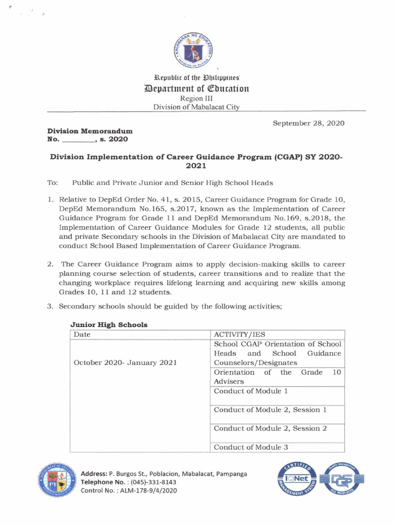 Career Guidance Program | PDF