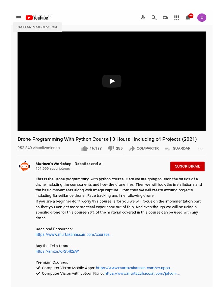 Drone Programming With Python Course | PDF | Artificial Intelligence | Intelligence (AI) & Semantics