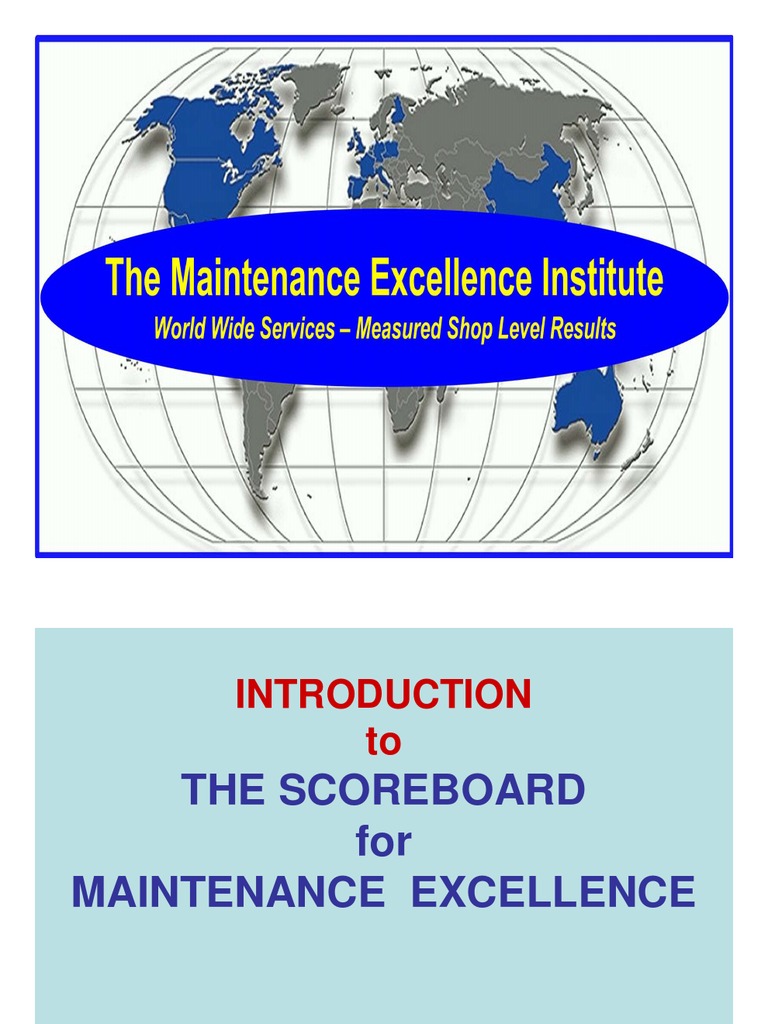 Maintenance Excellence Scoreboard Overview | PDF | Performance ...