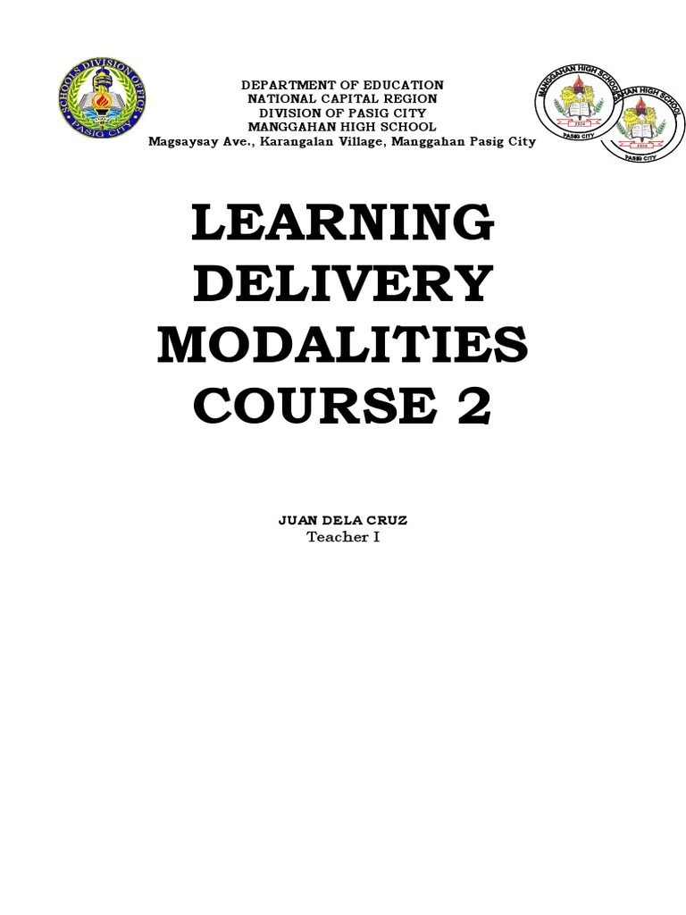Learning Delivery Modalities Course 2 | PDF | Curriculum | Learning