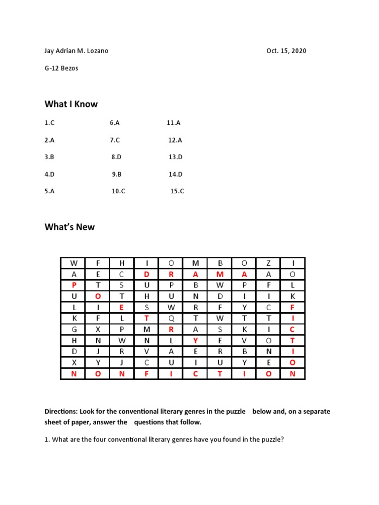 21st Century Module 2... Grade 12 Bezos | PDF | Genre | Novels
