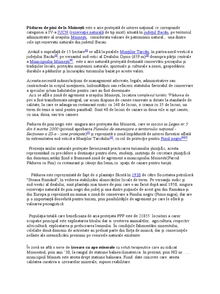 Pini de La Moinești | PDF