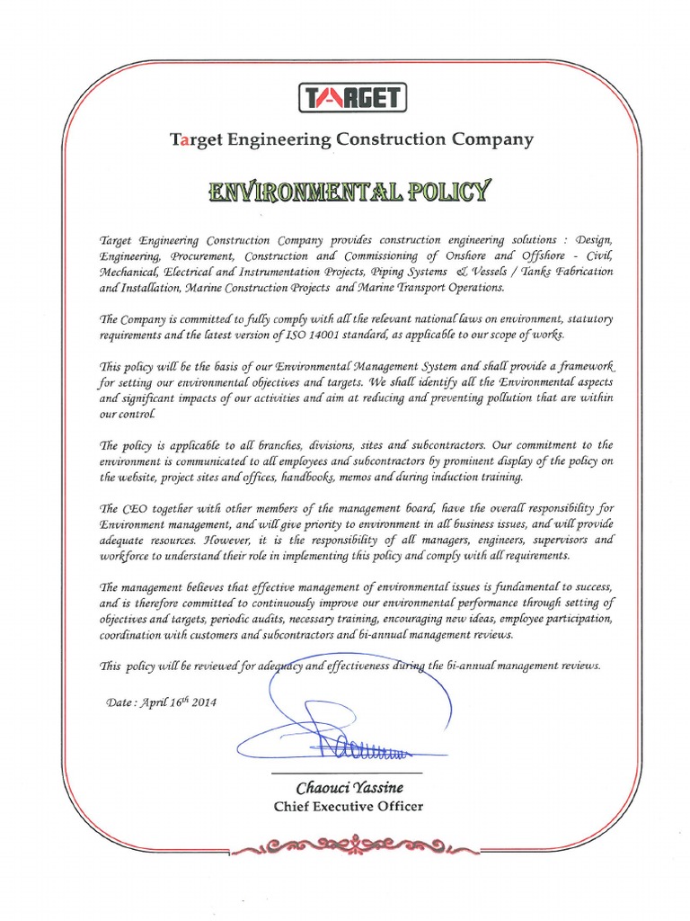 Environmental Policy | PDF