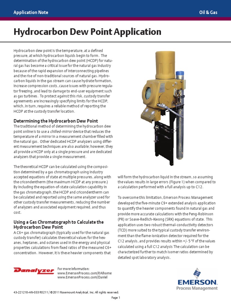 GC ADS - Hydrocarbon Dew Point | Download Free PDF | Gas Chromatography ...