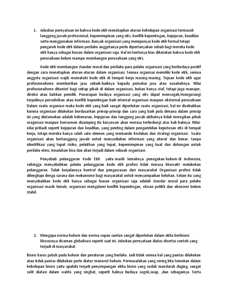 Uts Etika Bisnis | PDF | Karier & Perkembangan | Pengelolaan Keuangan & Uang