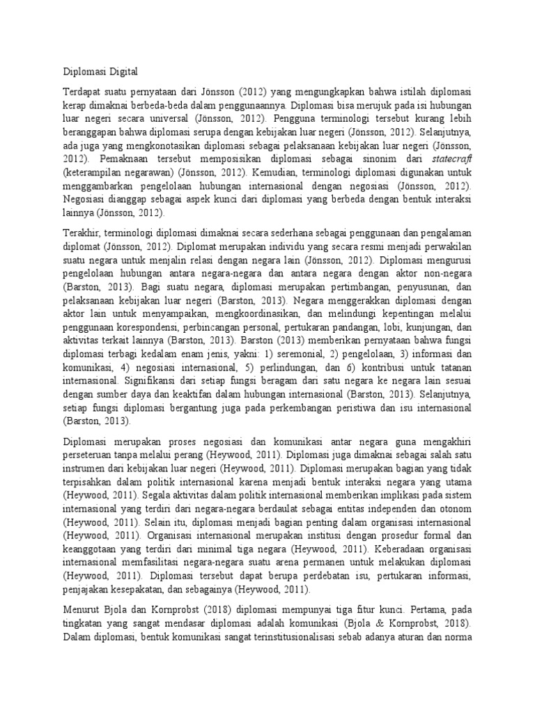 Diplomasi Digital Body Note | PDF