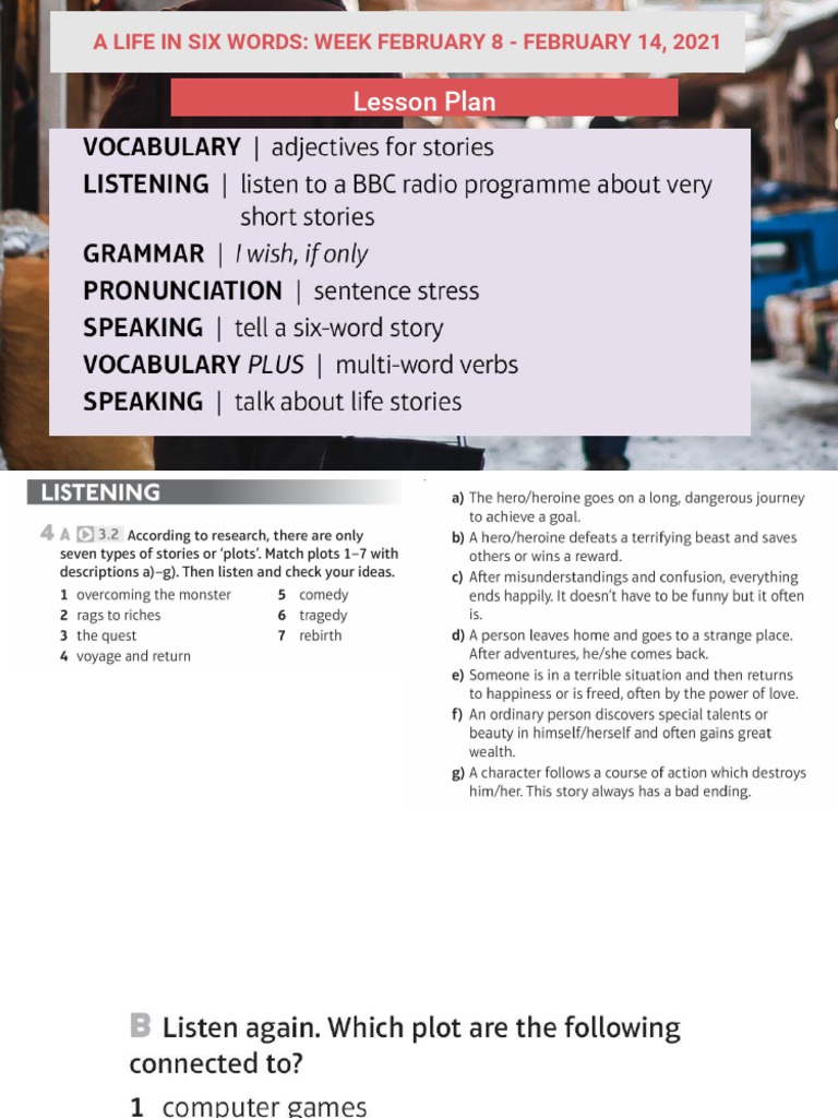 B2. Unit 3.2 A Life in Six Words (1) - 1-18 | PDF