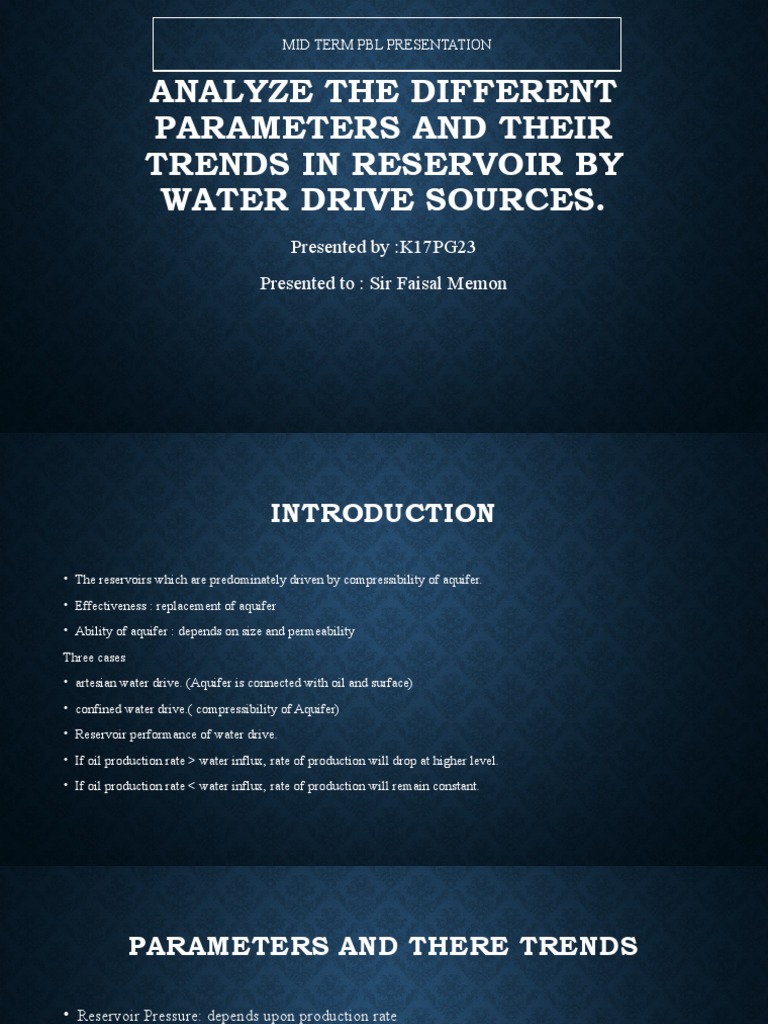 Water Drive (Reservoir Engineering) | PDF | Petroleum Reservoir | Aquifer