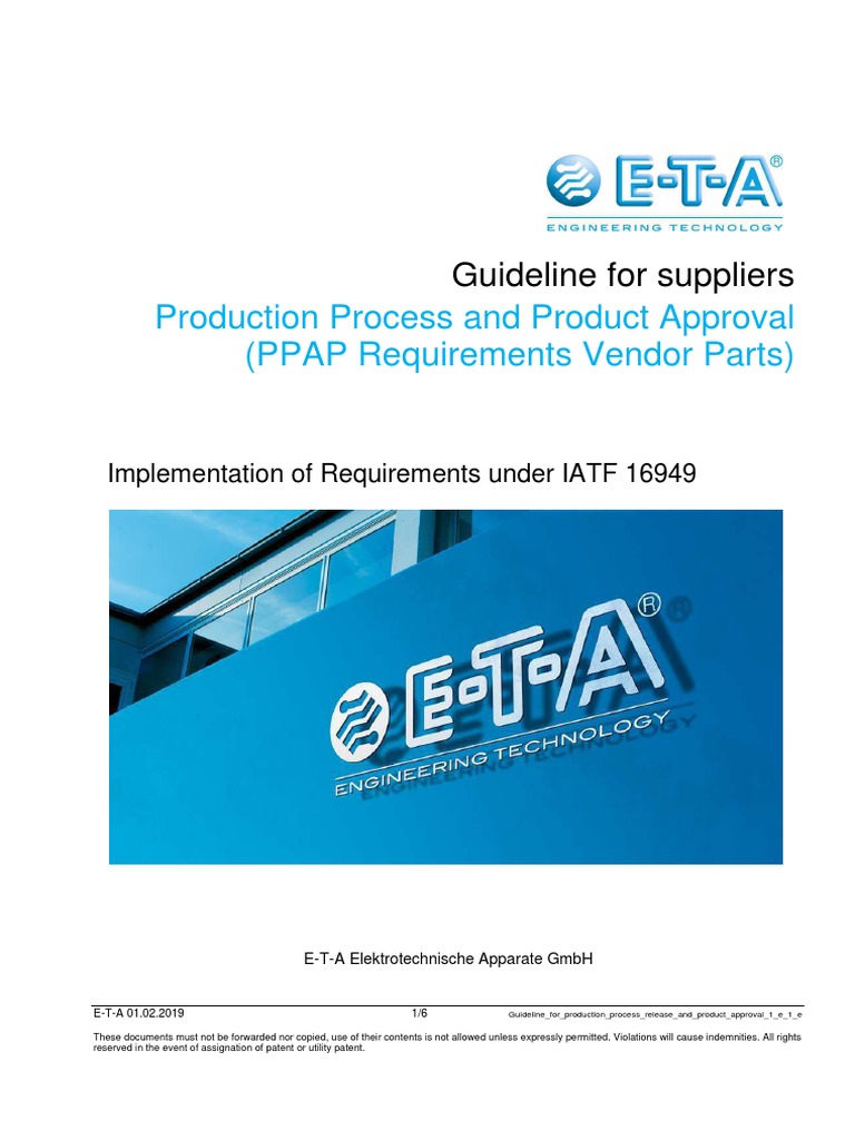 Guideline For Production Process Release and Product Approval | PDF ...
