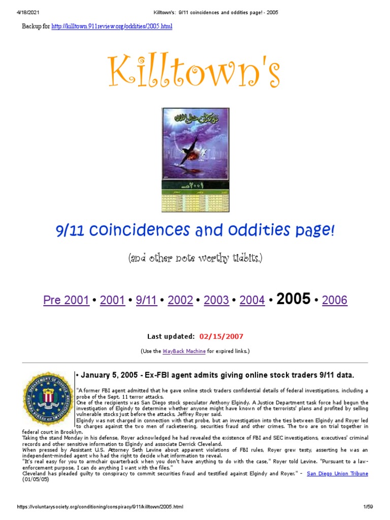 Killtownn 9 11 2005 | PDF | September 11 Attacks | Al Qaeda