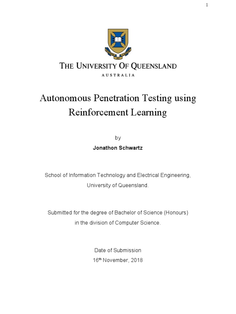 Autonomous Penetration Testing Using Ml Pdf Penetration Test