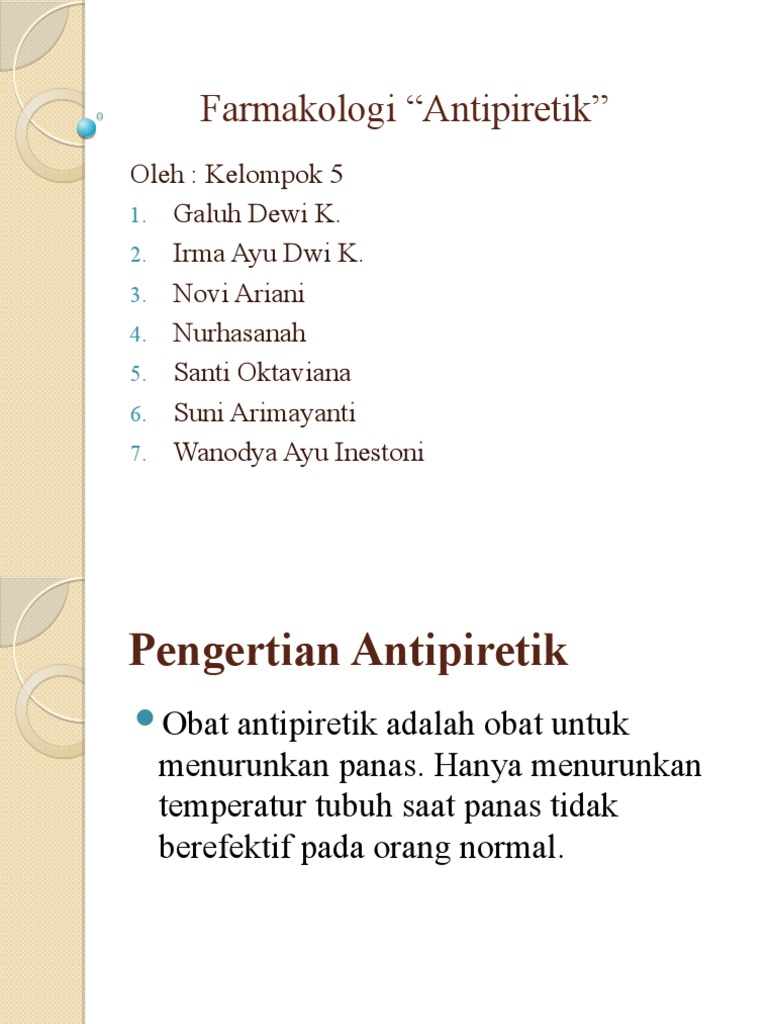 Farmakologi Antipiretik | PDF | Kesehatan Holistik