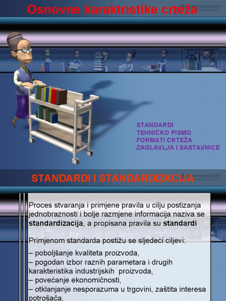 Standardi Tehničko Pismo Formati Crteža Zaglavlja I Sastavnice | PDF