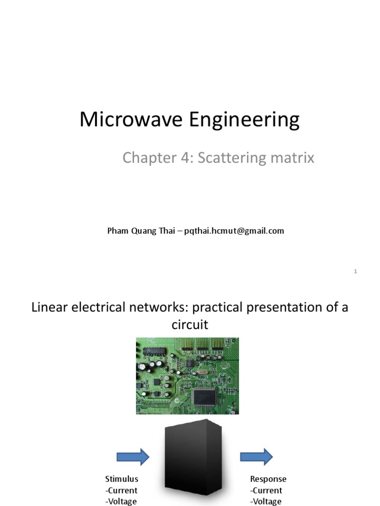 Microwave Engineering: Chapter 4: Scattering Matrix | PDF