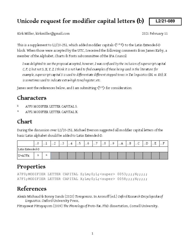 Mod Capital Letters | PDF | Tone (Linguistics) | Encodings