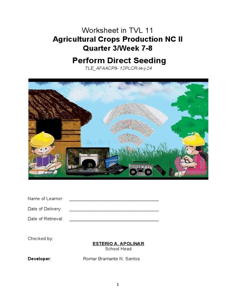 Acp NC Ii - Perform Direct Seeding - G11 - Q3 - W7-8 | PDF | Mulch | Sowing