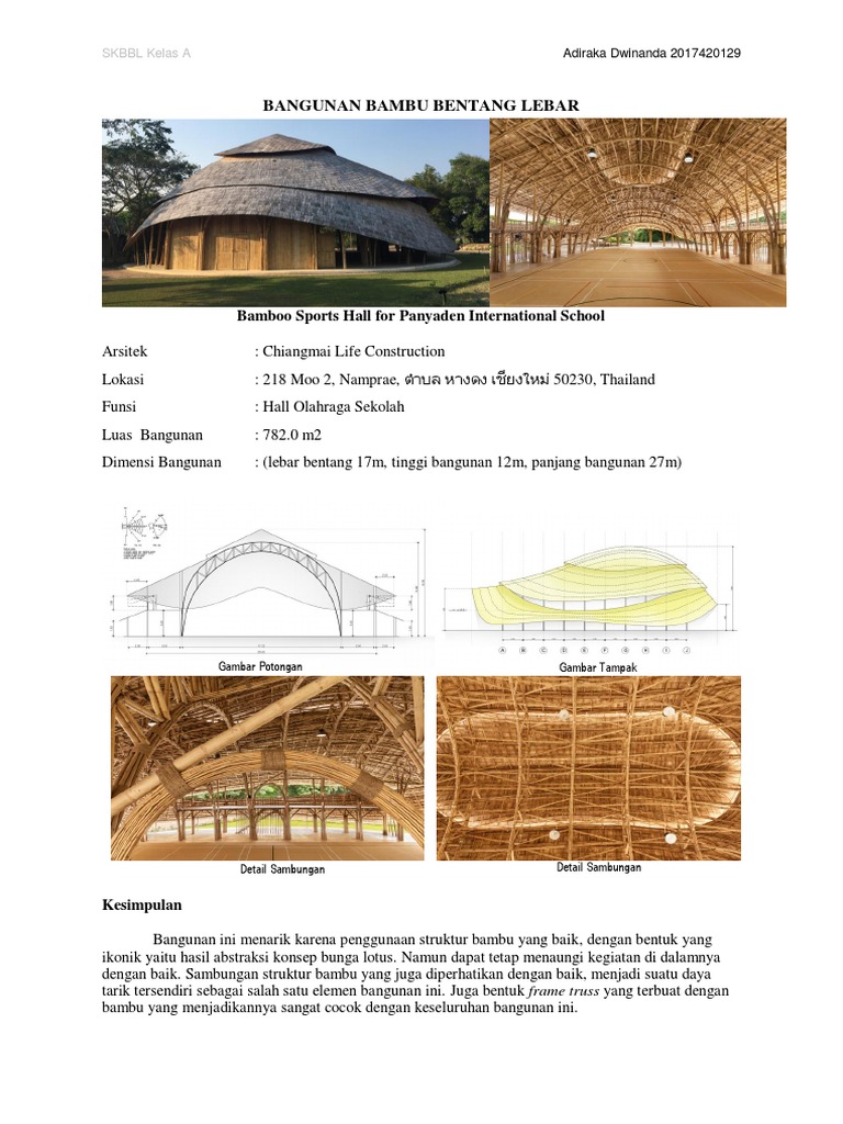 Bangunan Bambu Bentang Lebar | PDF