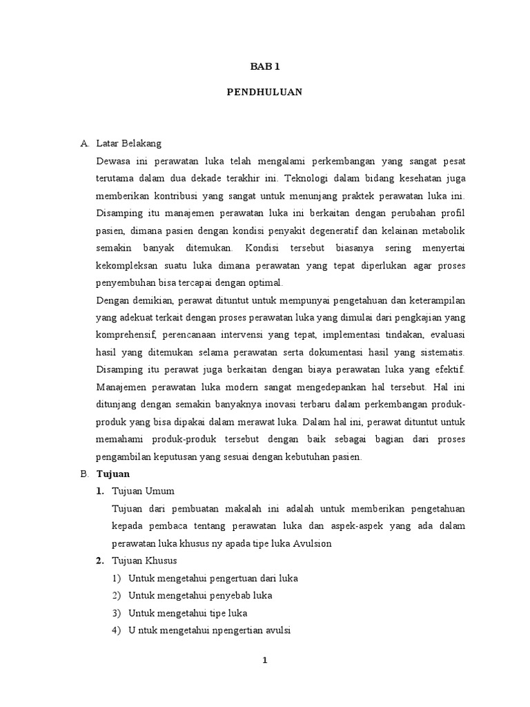 Askep Skin Avulsion | PDF