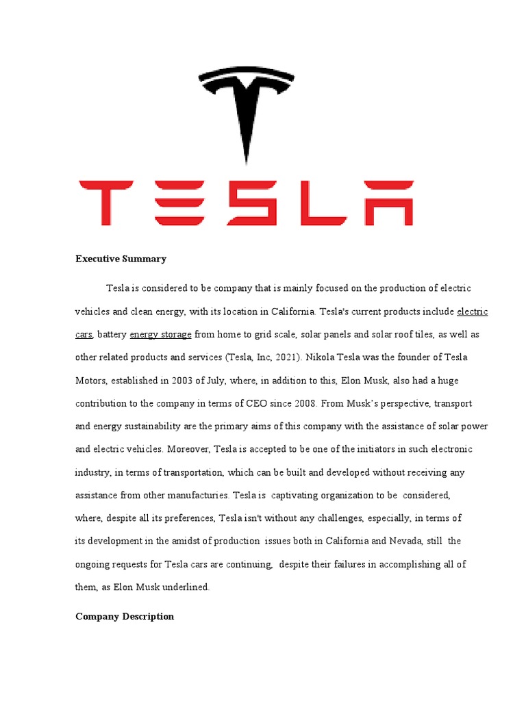 An Analysis of Tesla's Business Operations, Products, Challenges and ...