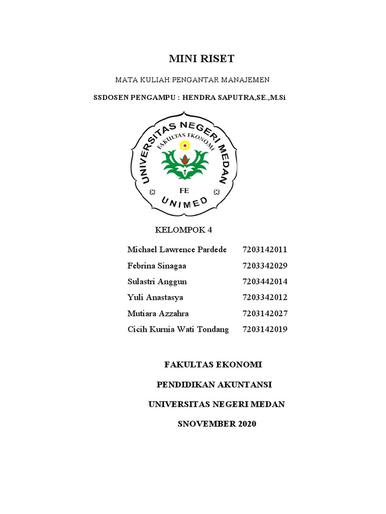 Mini Riset Manajemen | PDF