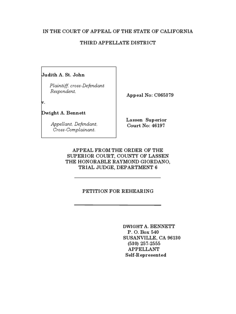 A Petition For Rehearing 3rd DCA | PDF | Discovery (Law) | Lawsuit