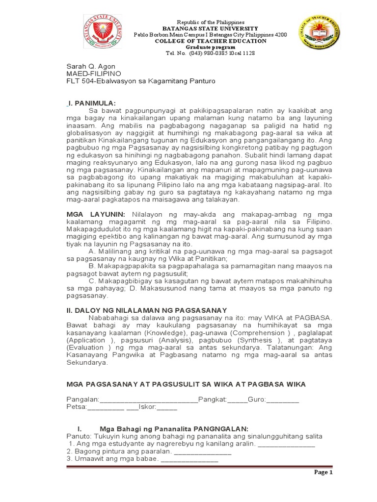 Naratibong Ulat | PDF