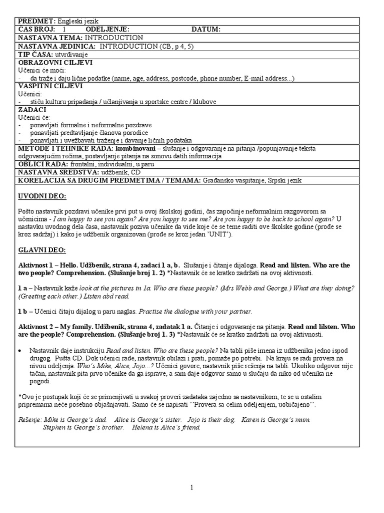 Project 2 Pripreme Za Casove | PDF