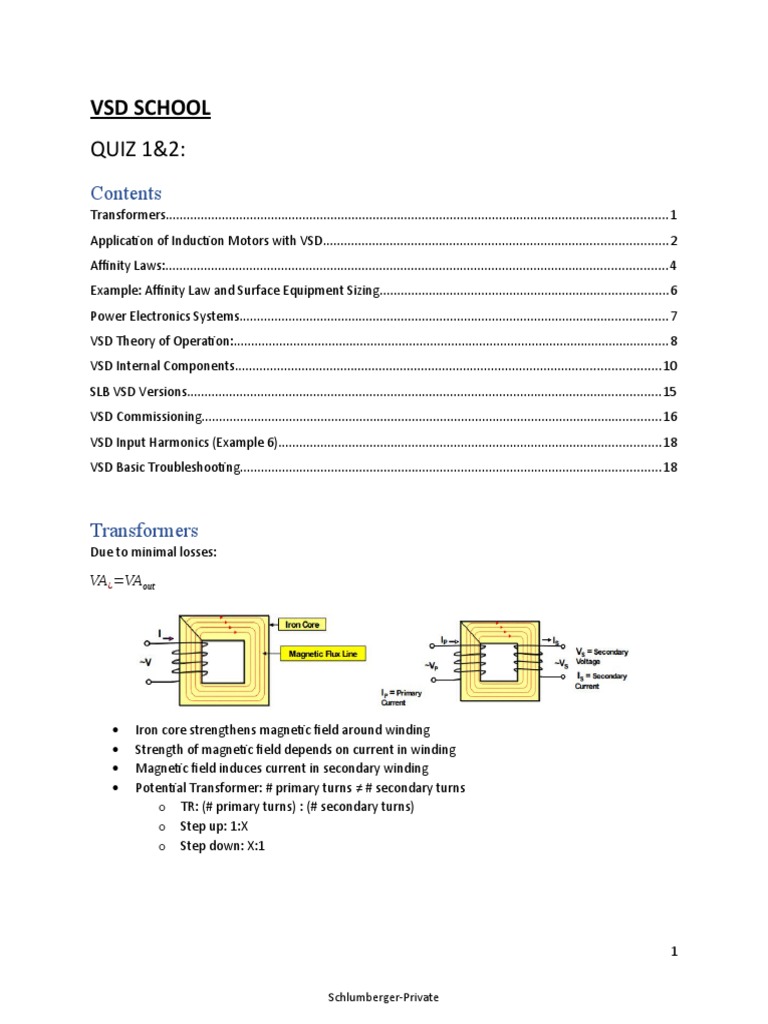 VSD School Notes | PDF | Rectifier | Electric Motor